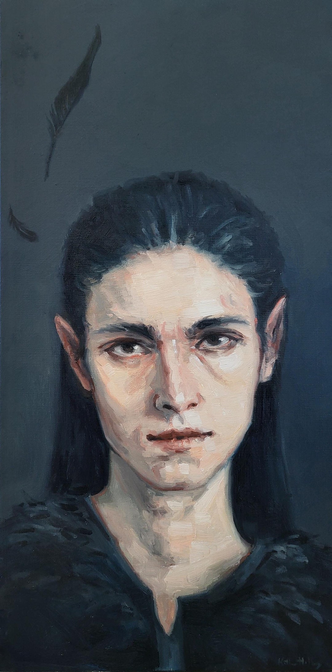 Vax'ildan Portrait Fantasy Character Art Oil Painting Critical Role Vox ...