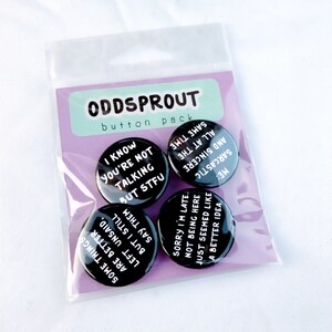 Sarcastic Button | Funny Button Pin Badge | Introvert Button | Please ...