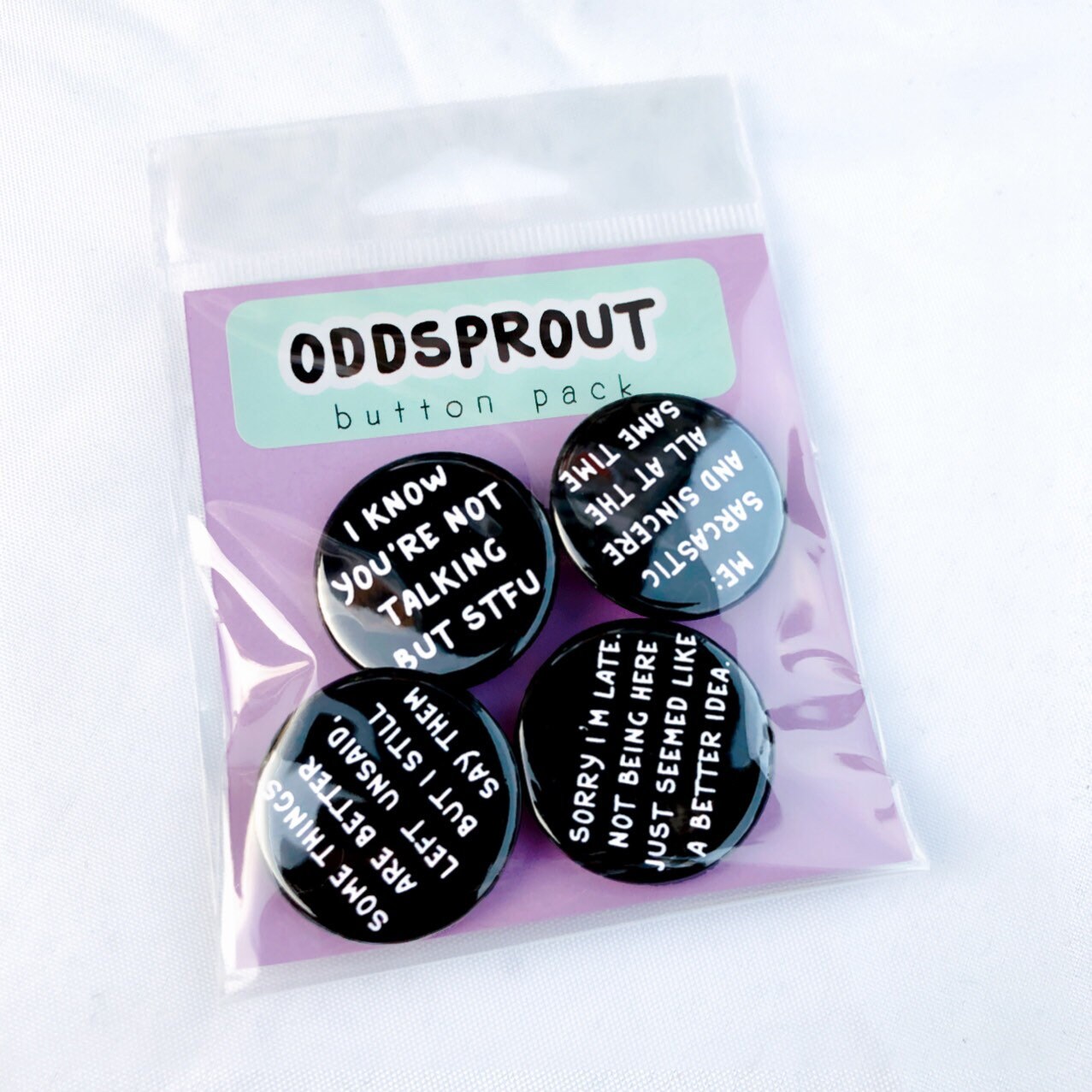 Sarcastic Button | Funny Button Pin Badge | Introvert Button | Please ...