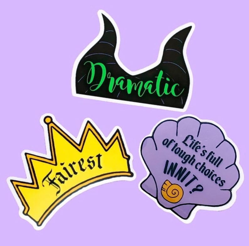 Villain Stickers | Maleficent Sticker | Evil Queen Sticker | Ursula ...