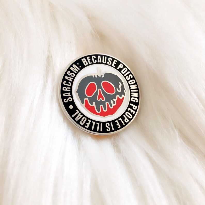 Poison Apple Enamel Pin Sarcastic Funny Pin Inspired the - Etsy