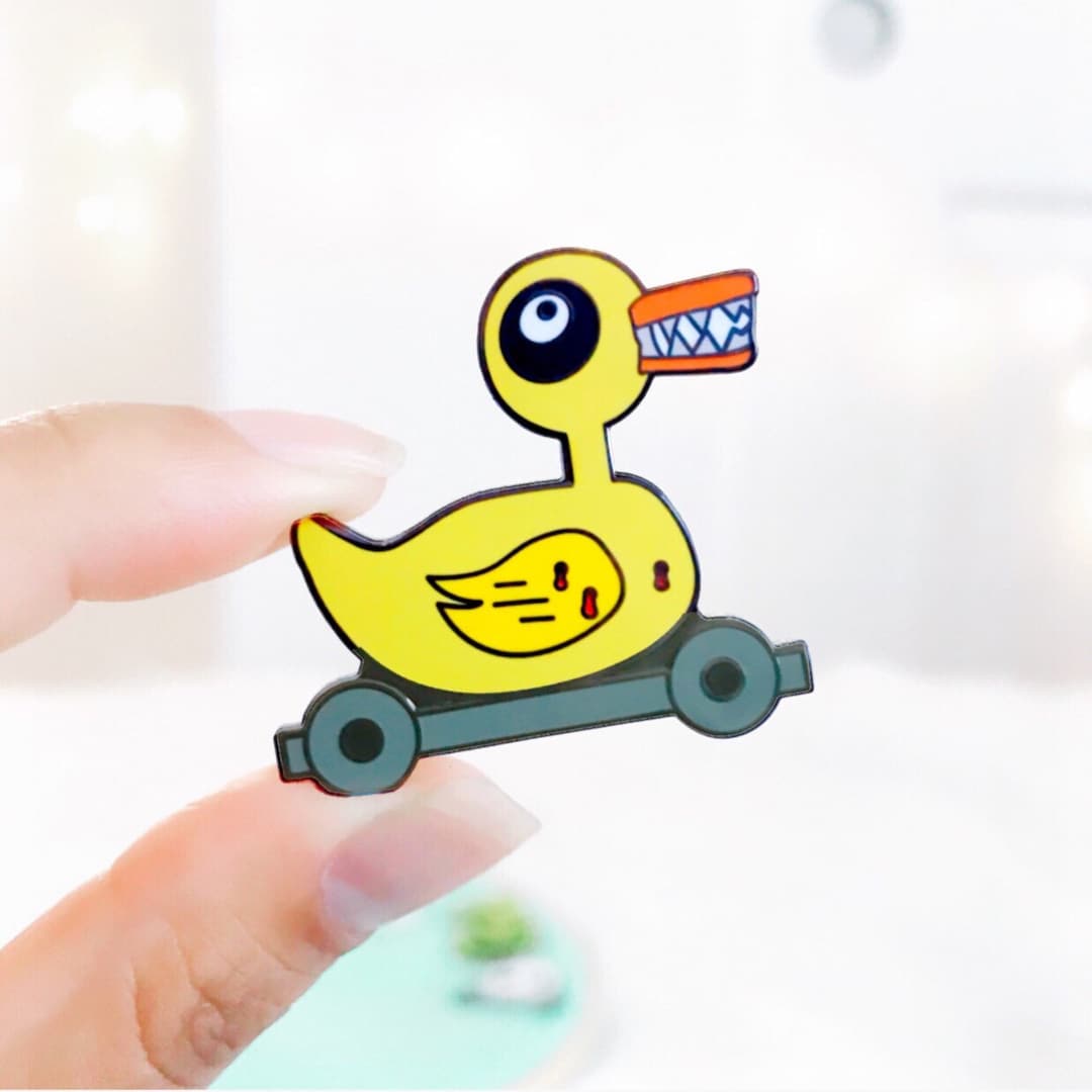 Evil Duck Toy Inspired Halloweentown Toy Enamel Pin Nightmare Before ...