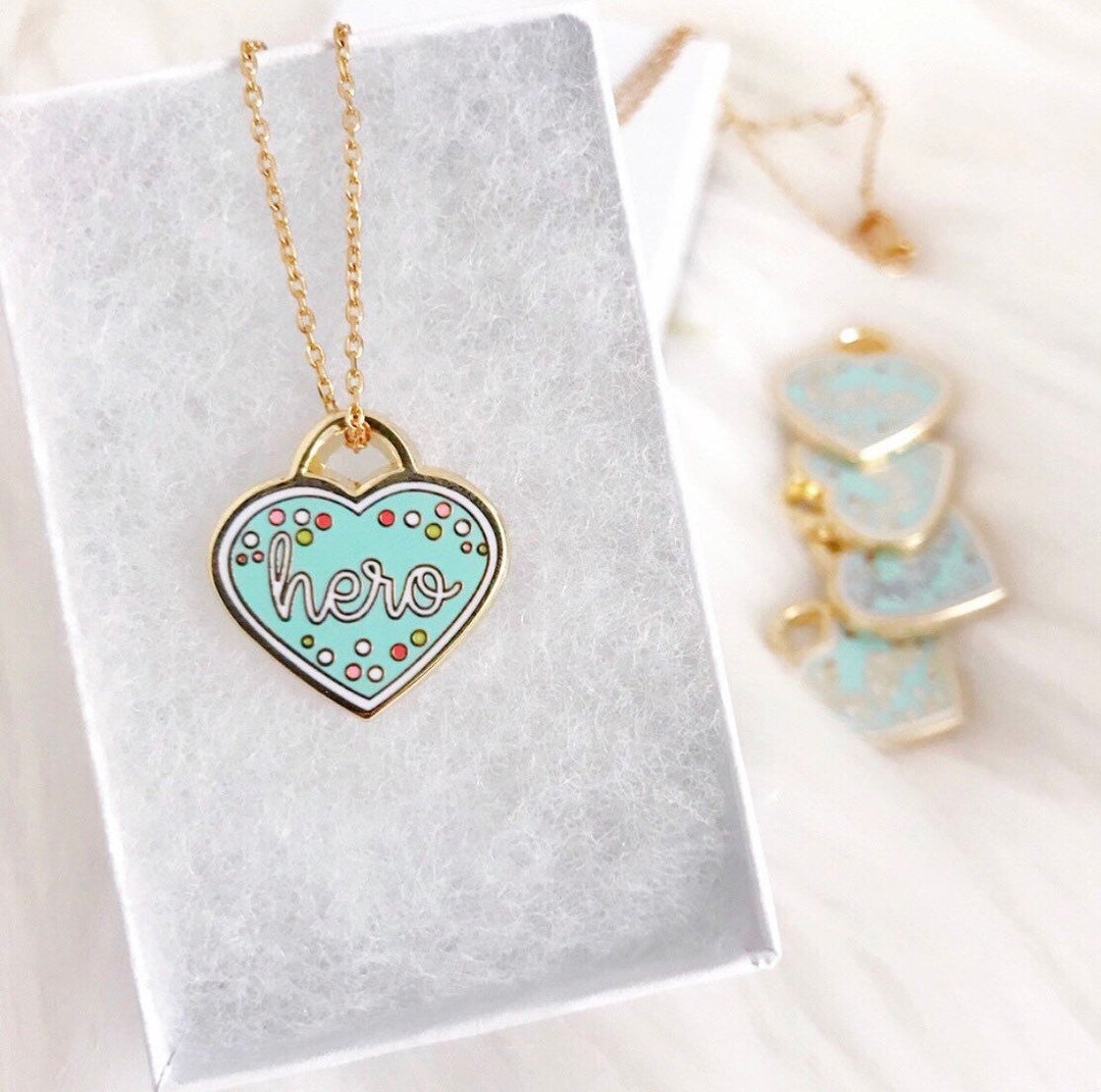Pastel Hero Necklace | Heart Hero Necklace | Heart Necklace for Her ...