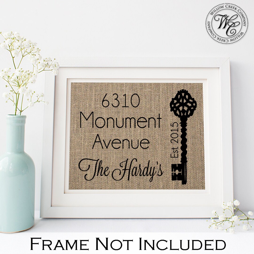 Realtor Closing Gift, Personalized Print, Personalized Address, Real ...