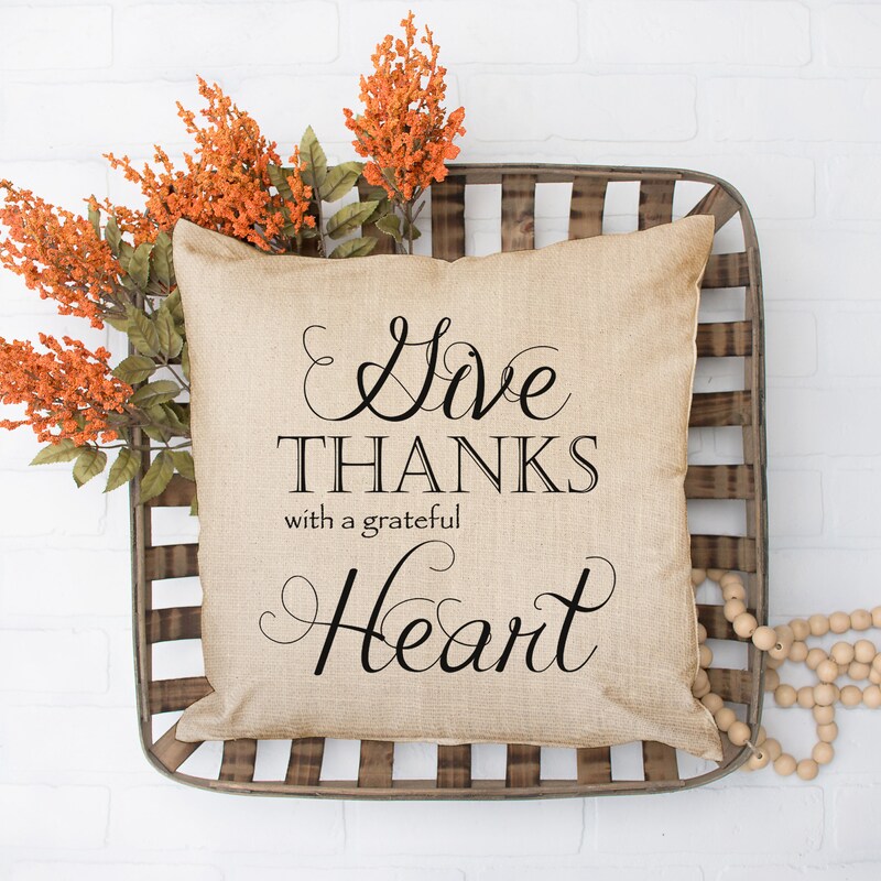 Give Thanks Pillow - Etsy