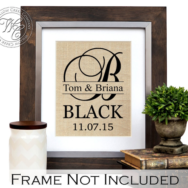 Monogram Burlap - Etsy