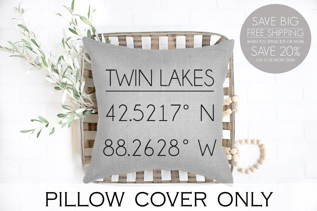 Coordinates Pillow Gps Gift Gps Home Address Latitude and - Etsy