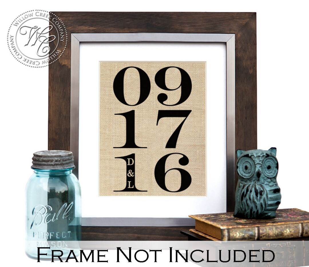 Wedding Date Print, Personalized Established Date Print, Perfect Gift ...