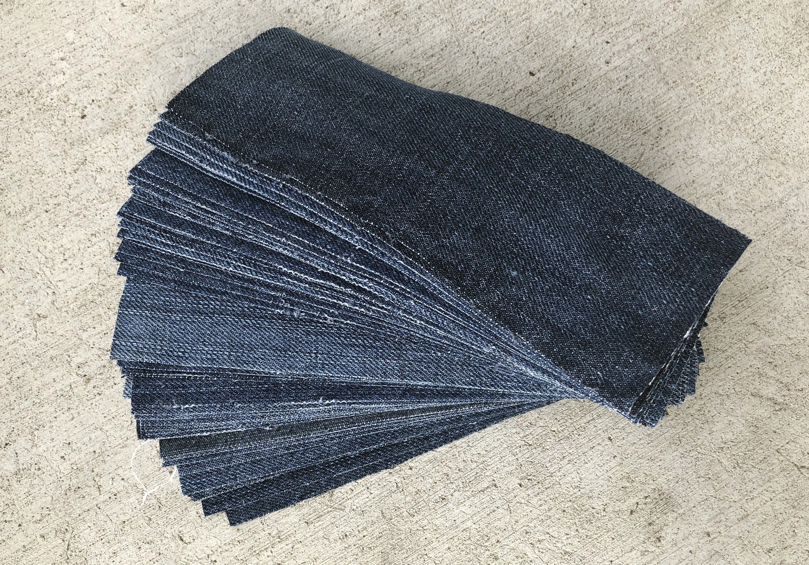 50 Recycled Cotton Denim Strips for Making a Denim Rails Quilt - Etsy