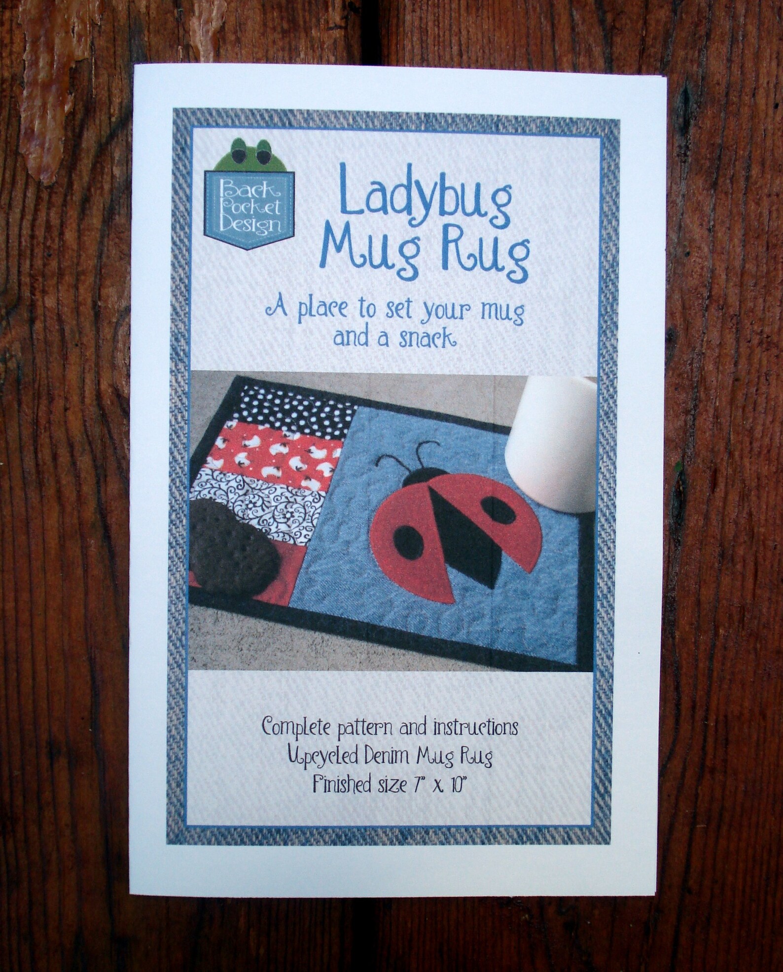 Digital PDF Pattern for Ladybug Quilted Mug Rug Snack Mat - Etsy