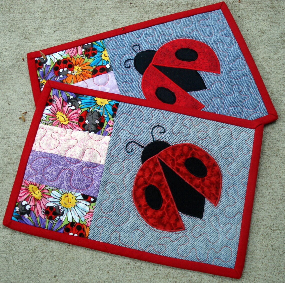 Paper Pattern for Ladybug Quilted Mug Rug Snack Mat - Etsy