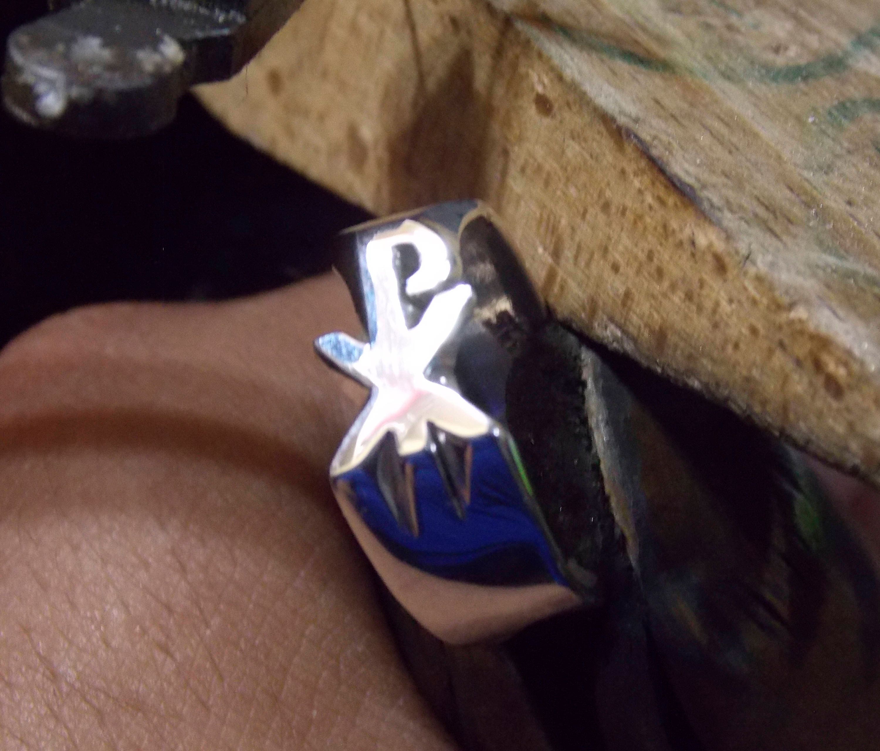 Hand Made Chi-rho ( Kee-roe ) Design Large Sterling Silver Ring Any ...