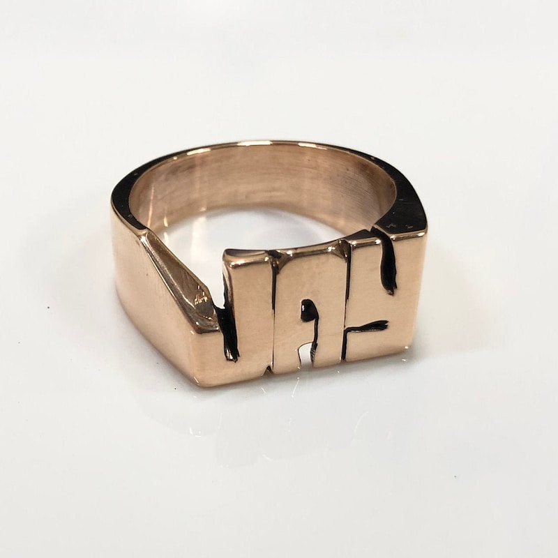 Mens Rings Letters - Etsy