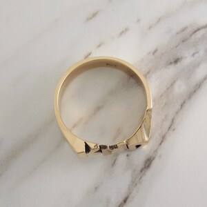 Model 1605 Large Hand Carved Solid Brass Ring Made to Order With 3 ...