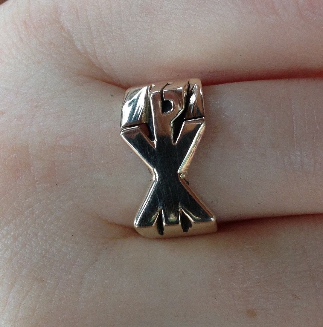 Model 1607 Custom Hand Made Brass Ring Chi-rho kee-roe Design - Etsy