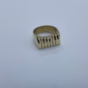 Piano Keyboard Design on Solid Brass Ring ( Hand Carved ) Music ...