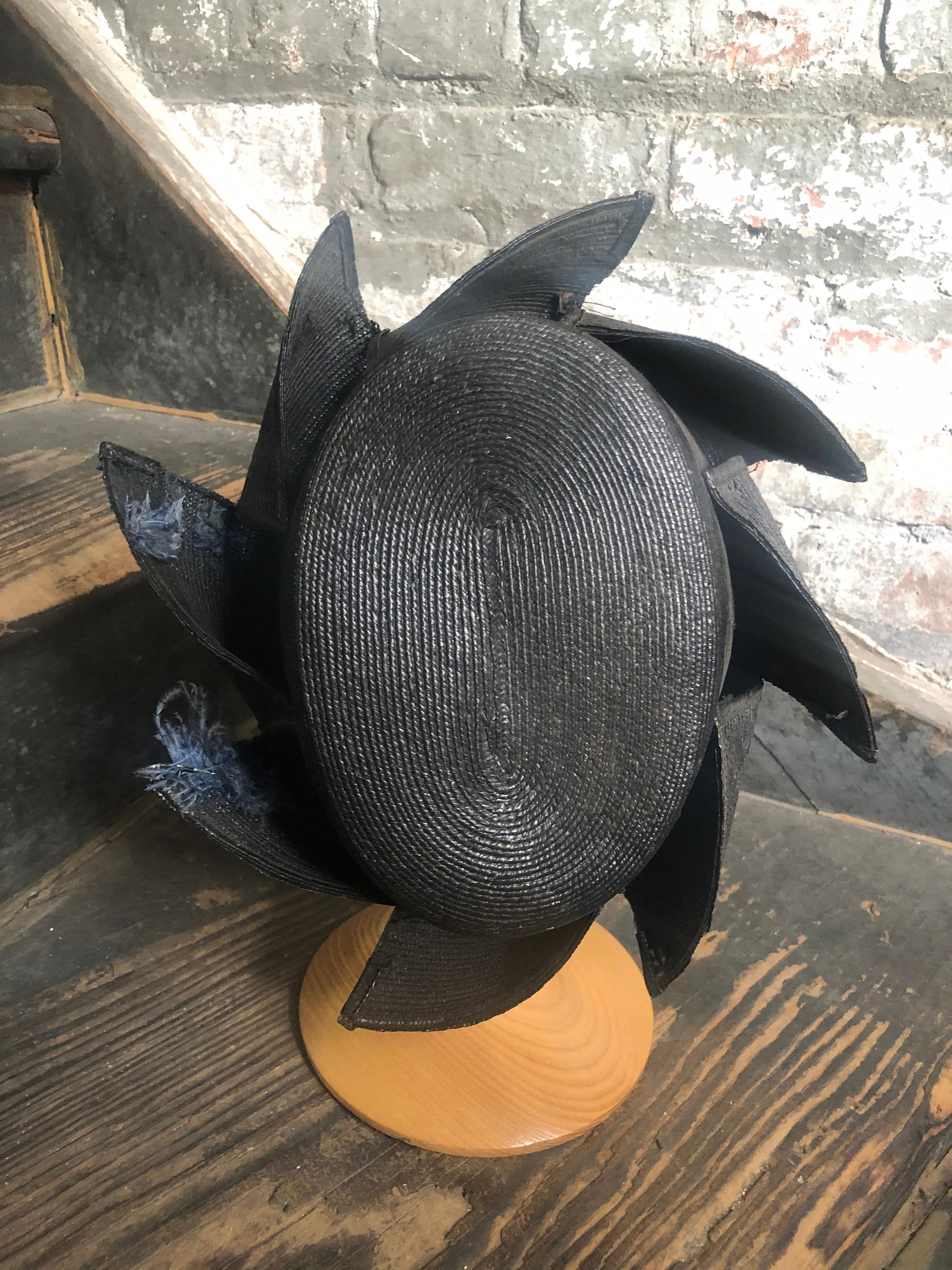 Black Straw Edwardian Suffragette Hat C. 1905 - Etsy