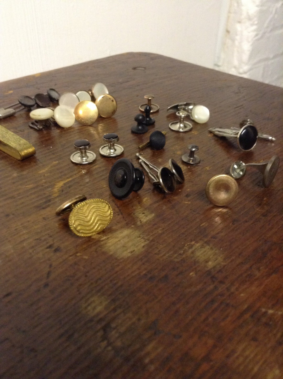 28 Piece Stud, Cufflink, Collar Buttons Art Deco Vintage Destash Men's ...