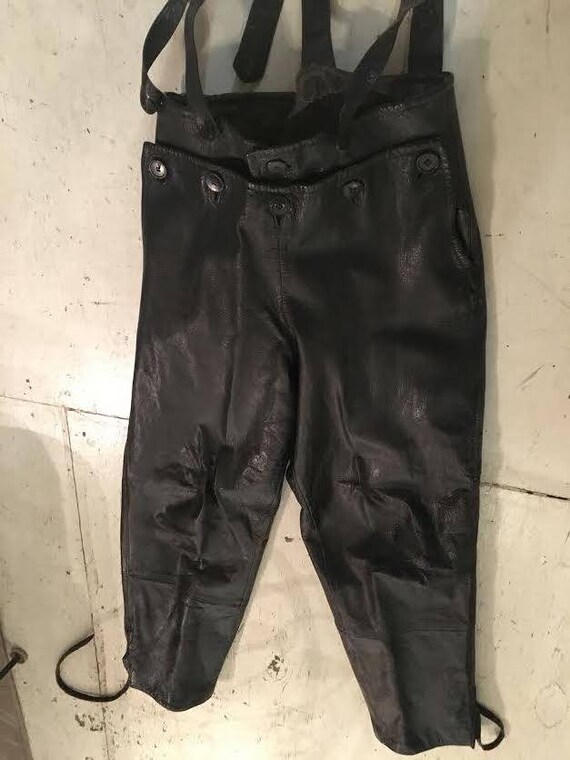 Large Leather Aviator Military Pants WW2 | Etsy