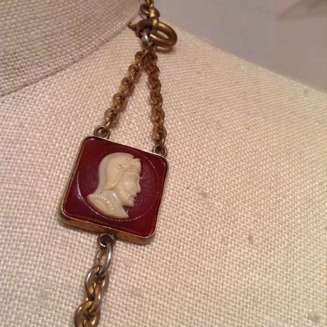 Gentleman's 1920's Cameo Watch Fob - Etsy