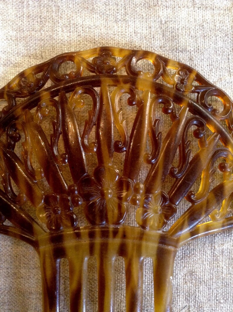 1920's Celluloid Comb Faux Tortoise - Etsy