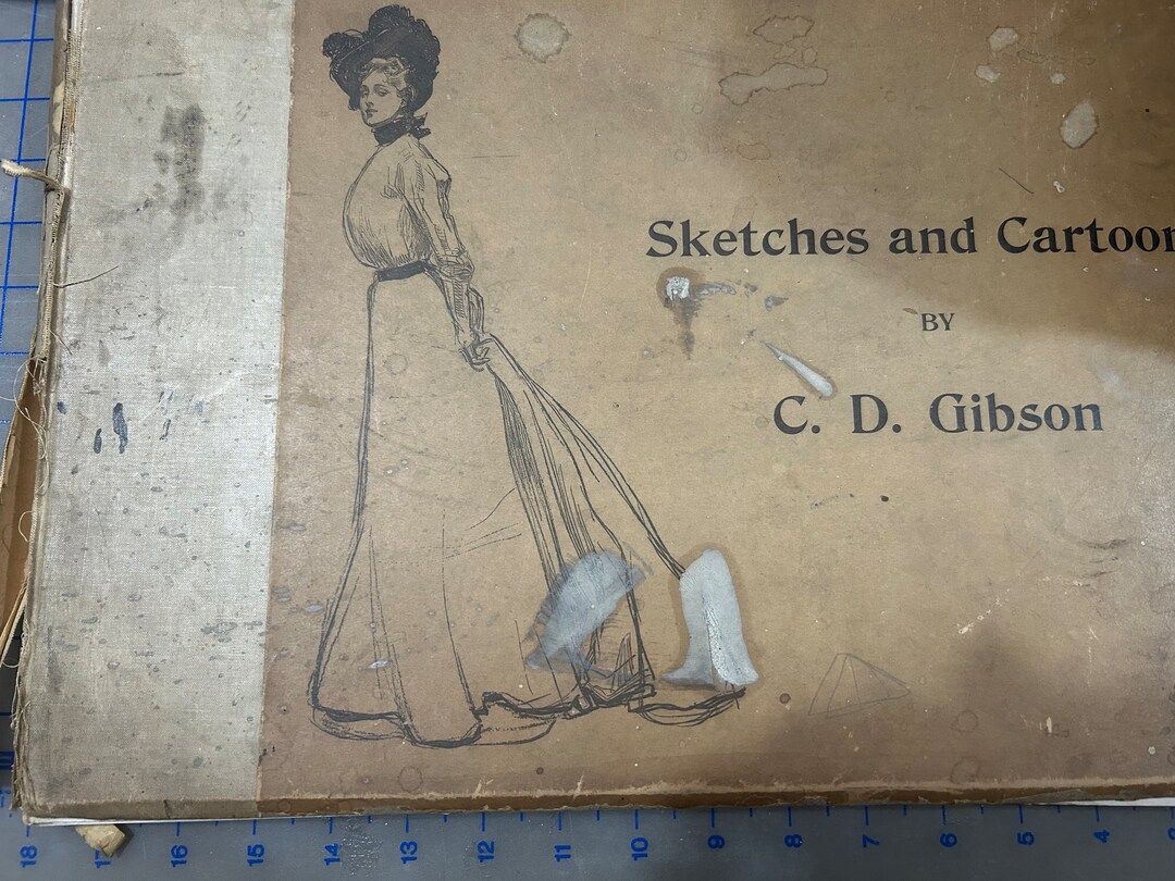 Gibson Girls Sketches and Cartoons Damaged - Etsy