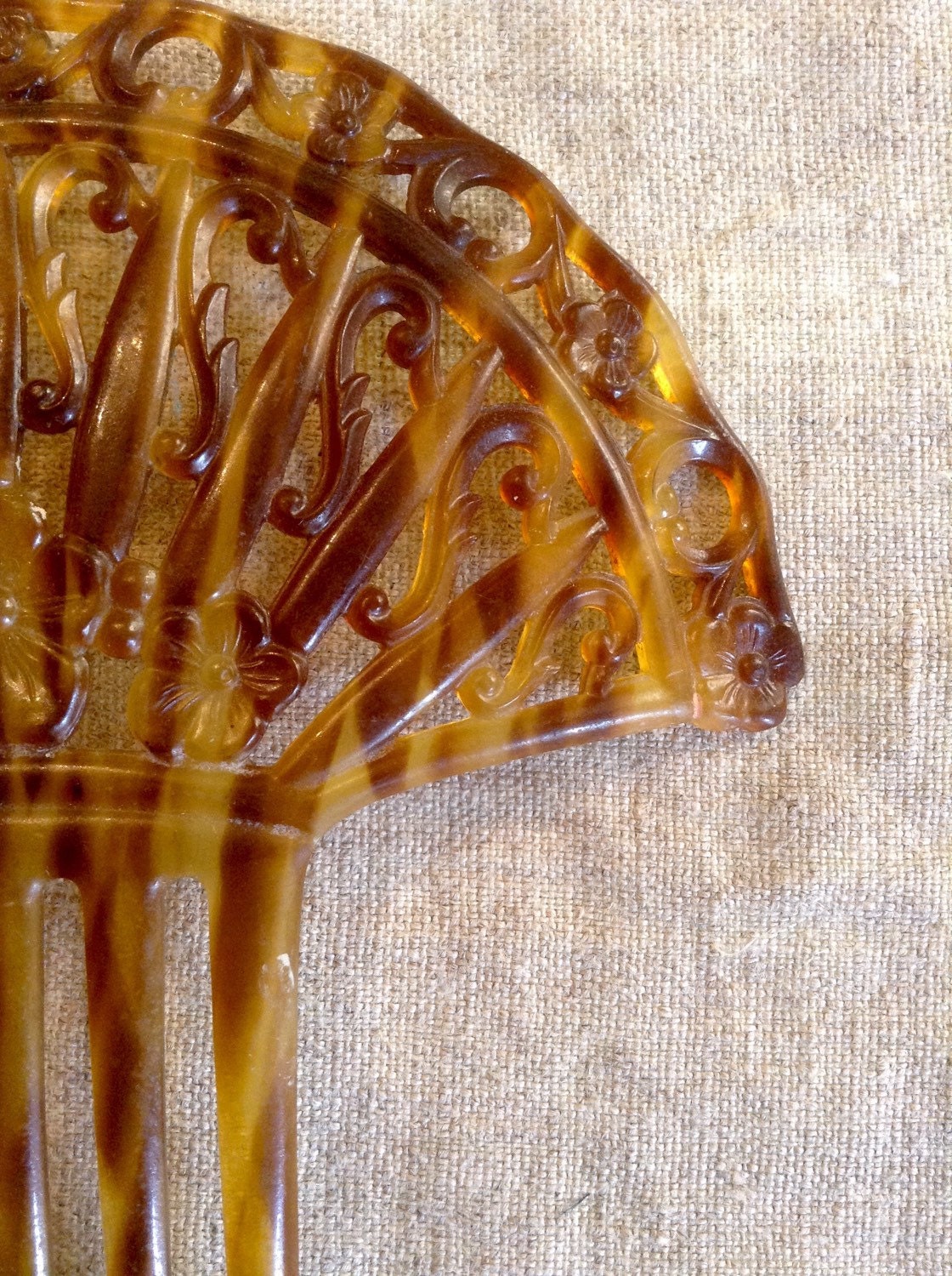 1920's Celluloid Comb Faux Tortoise | Etsy