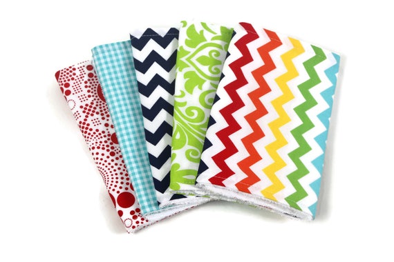 NEW Rainbow Colors Set of FIVE 5 Burp Cloths Unisex | Etsy