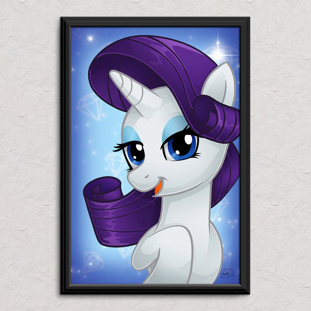 My Little Pony Art Print Rarity Portrait Signed Original - Etsy