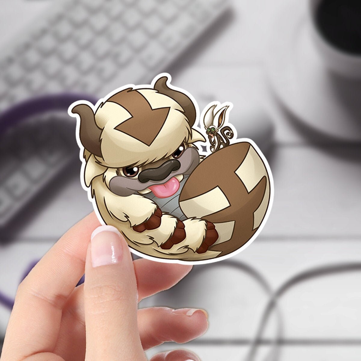 Avatar Sticker Appa and Momo the Last Airbender Original | Etsy