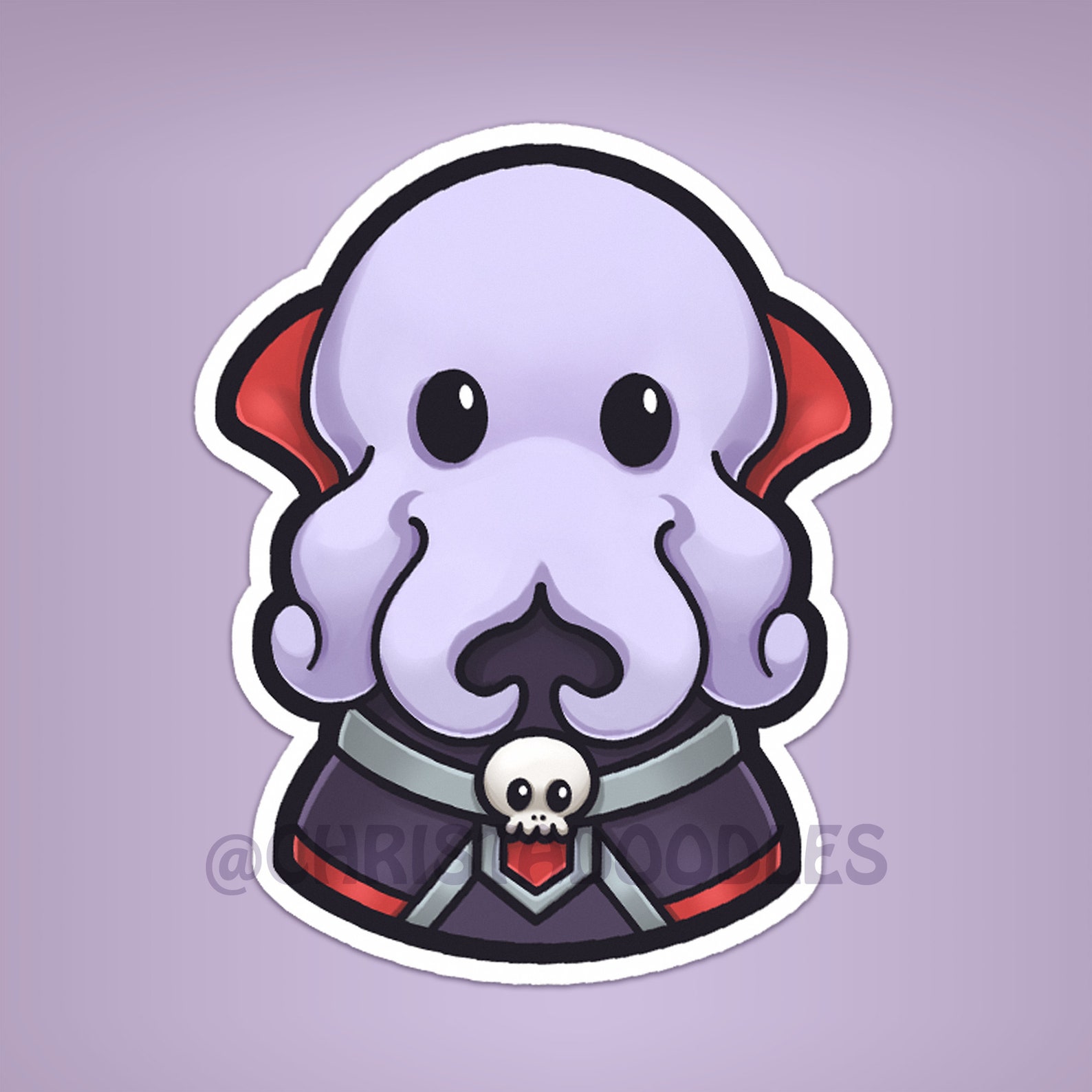 Dnd Cute Sticker Illithid Original Artwork Cute Vinyl | Etsy