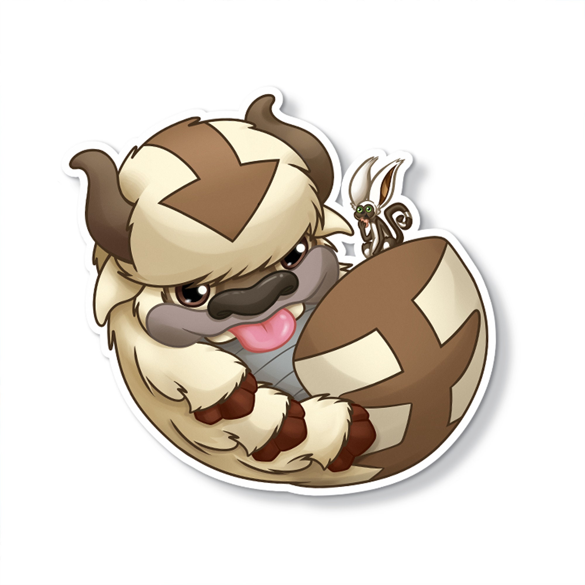 Avatar Sticker Appa and Momo The Last Airbender Original | Etsy