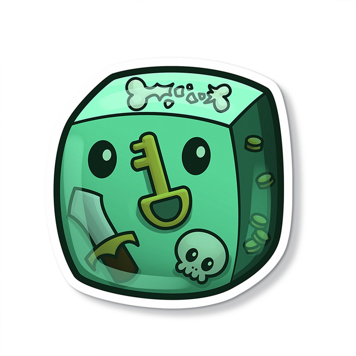 Dnd Cute Sticker Gelatinous Cube Original Artwork Cute - Etsy
