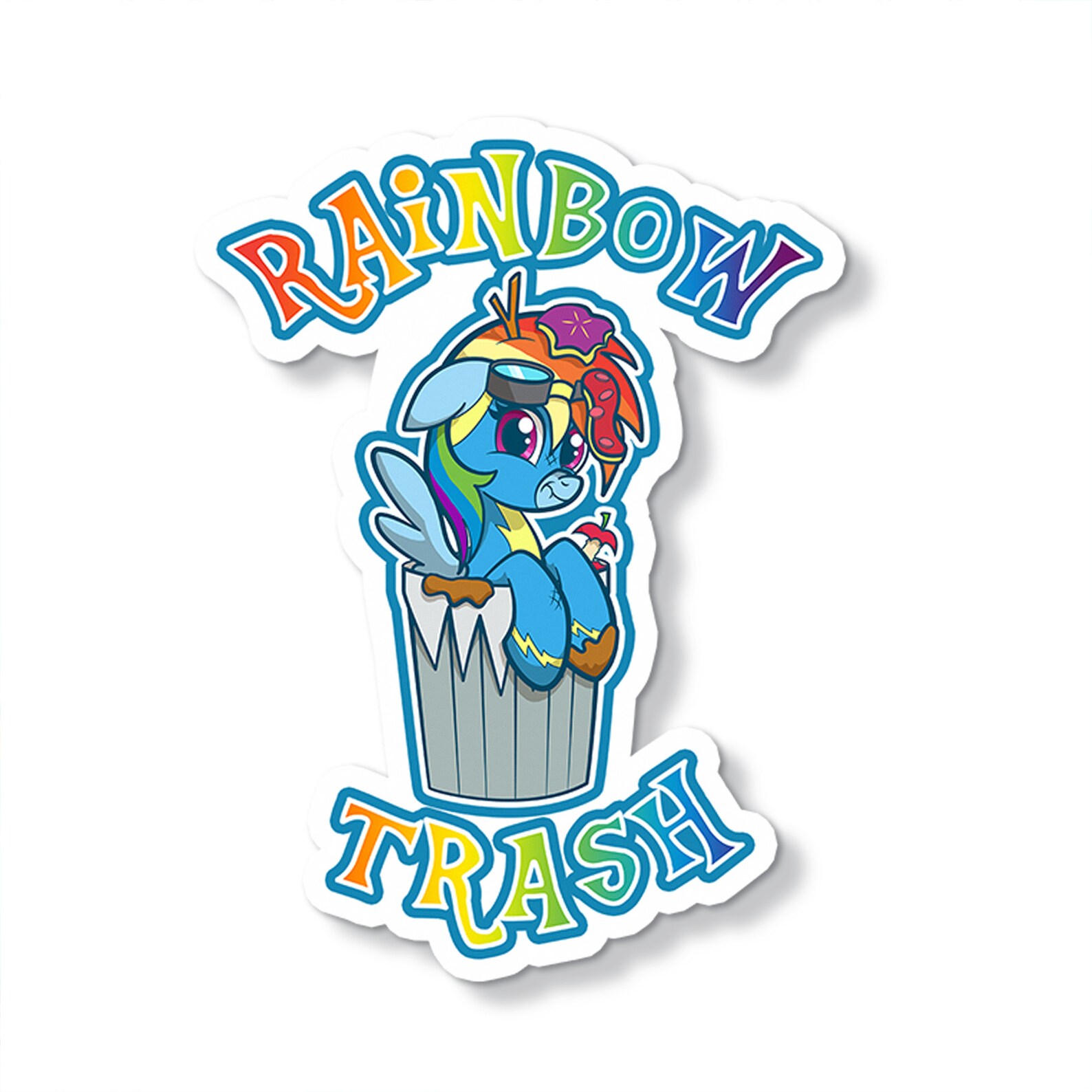 My Little Pony Sticker Rainbow Trash Rainbow Dash - Etsy