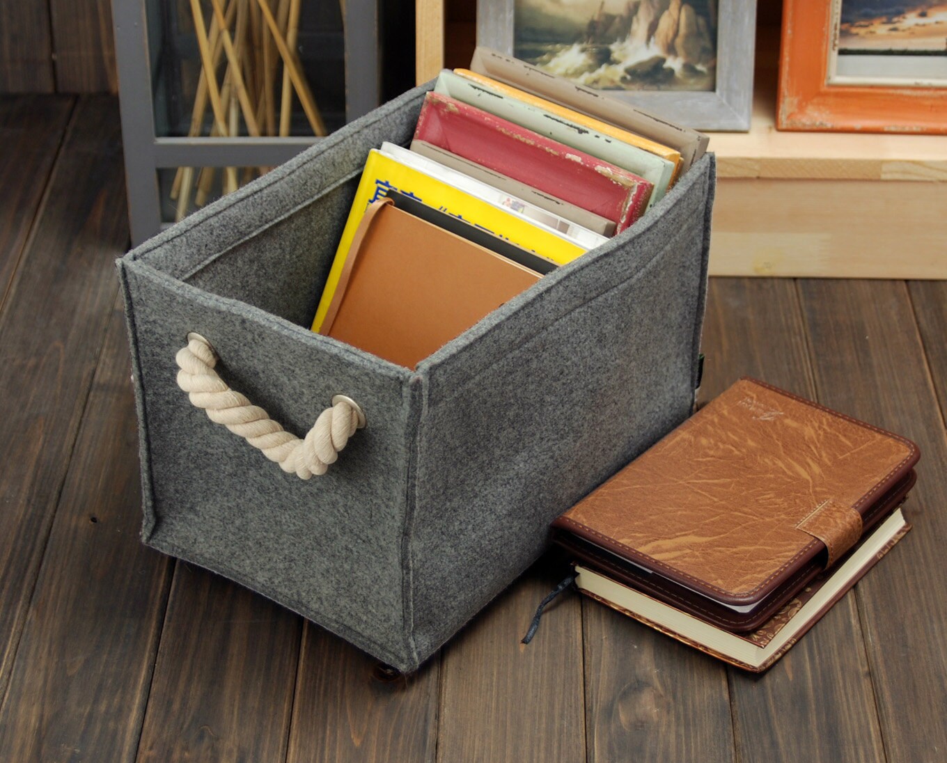 Felt Storage Box Felt Container Storage Bin Living Room | Etsy