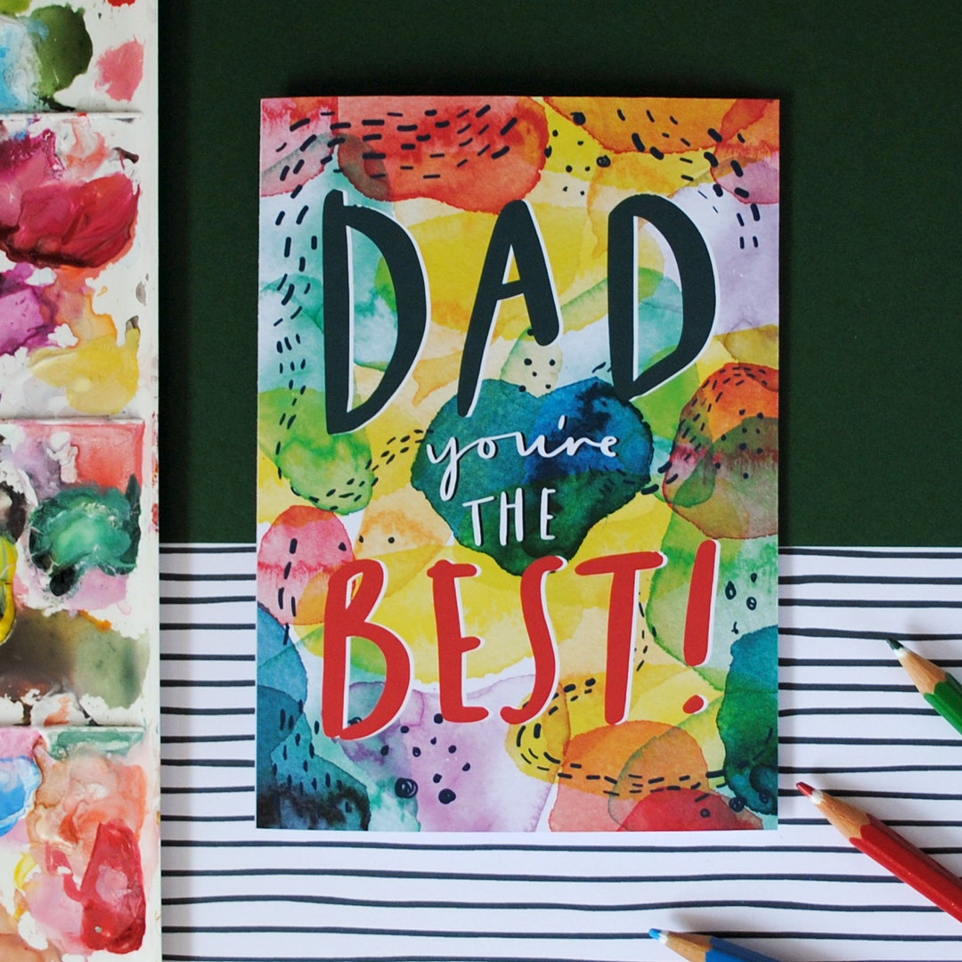 Dad You're the Best A6 Father's Day Greeting Card - Etsy