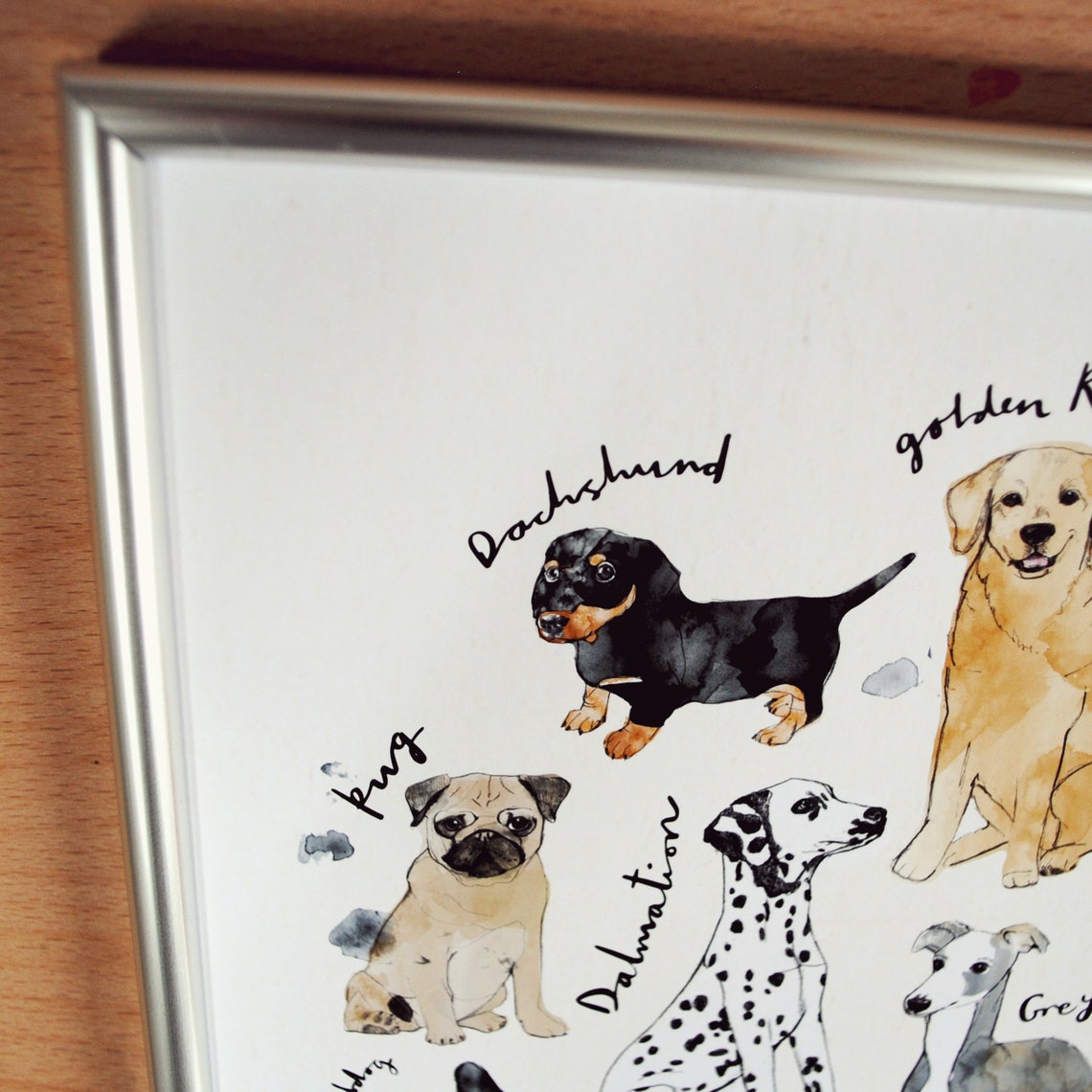 Good Dogs Illustrated Dog Breeds Art Print A5 A4 or A3 - Etsy