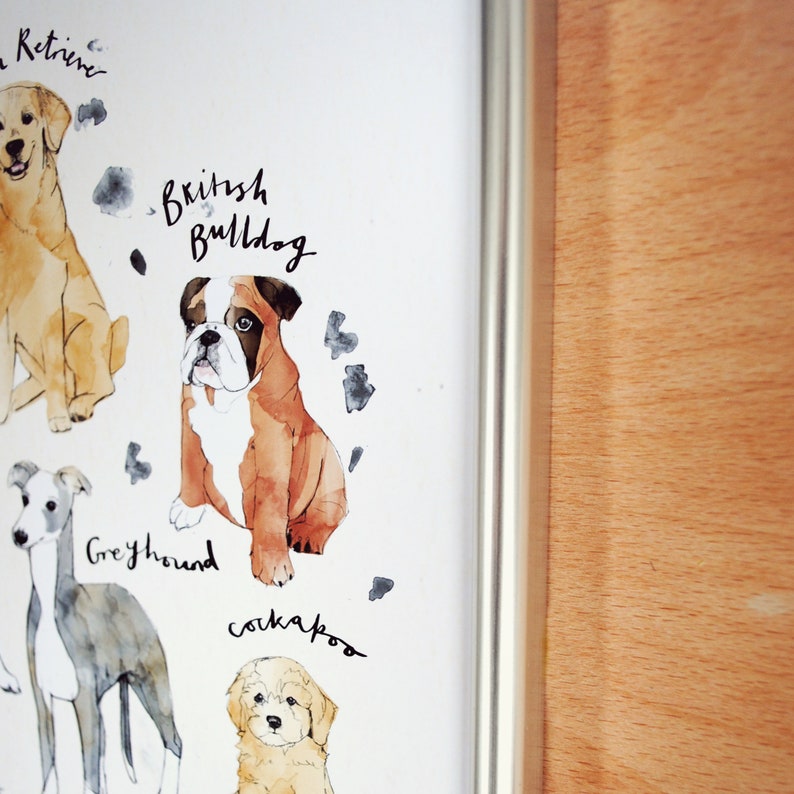 Good Dogs Illustrated Dog Breeds Art Print A5 A4 or A3 - Etsy
