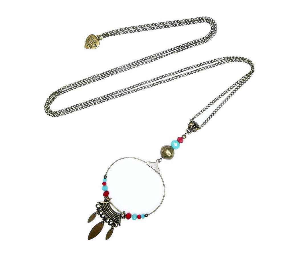 Necklace Necklace Necklace Cheyenne Necklace Red Beads and Turquoise ...