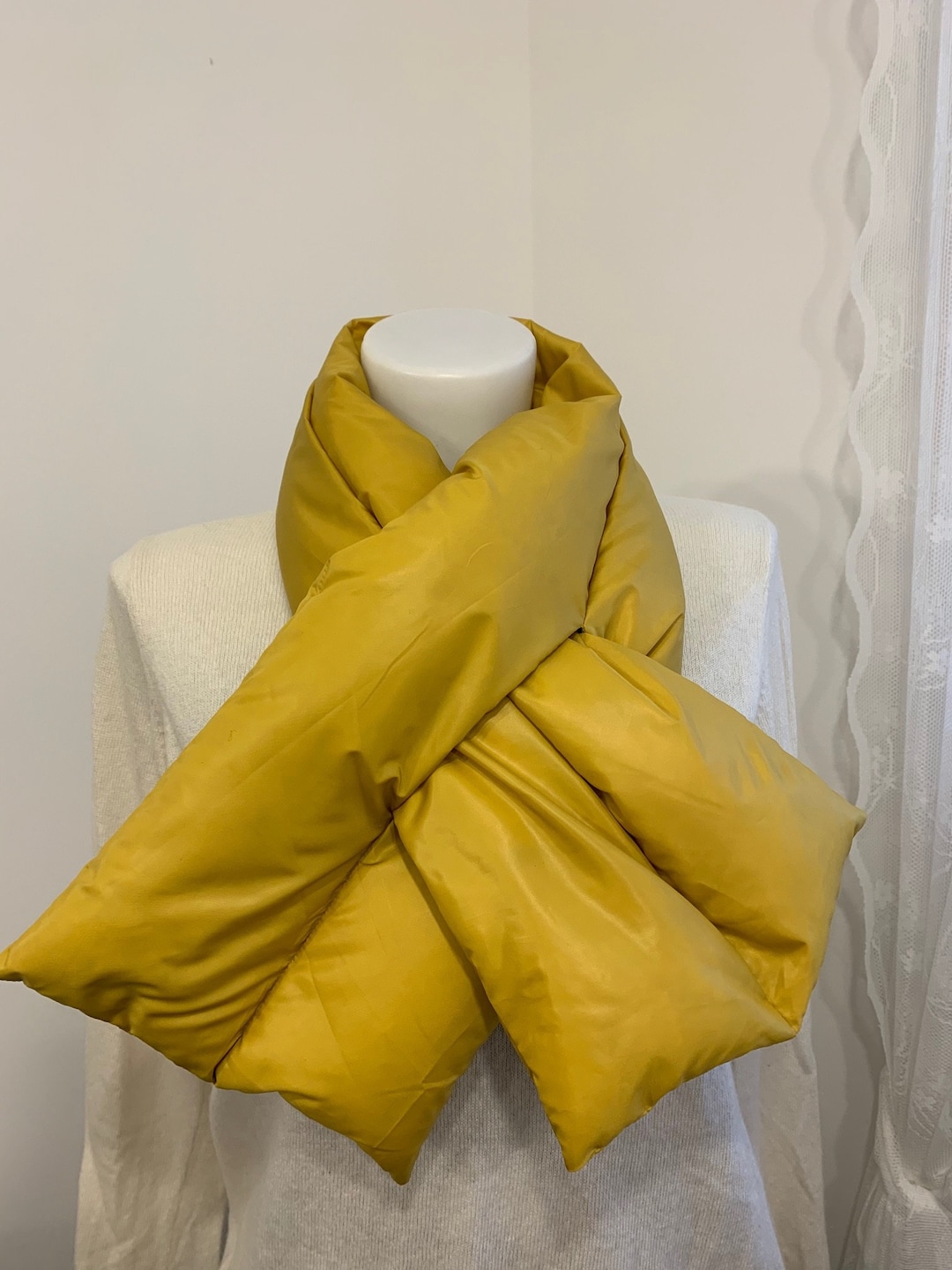 Puffy Scarf Real Duck Down Padded Scarf Puffy Scarf Real Down Scarf, St ...
