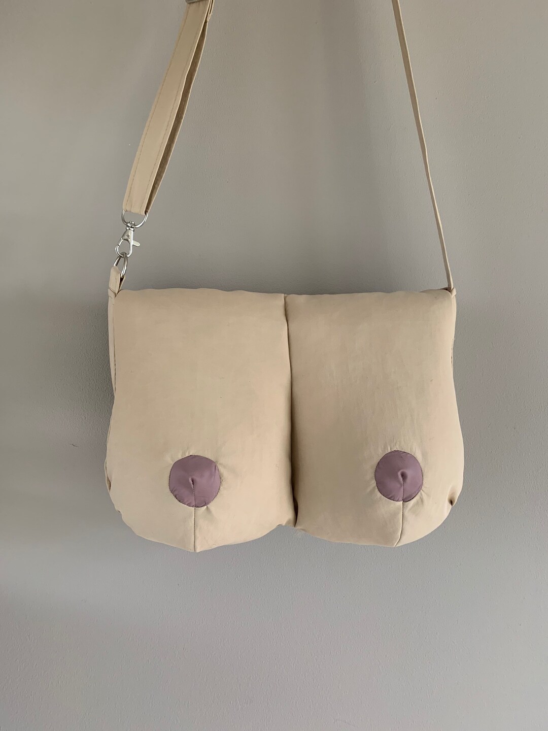 Puffer Boobie Shoulder Bag Padded Purse Boob Bag Etsy