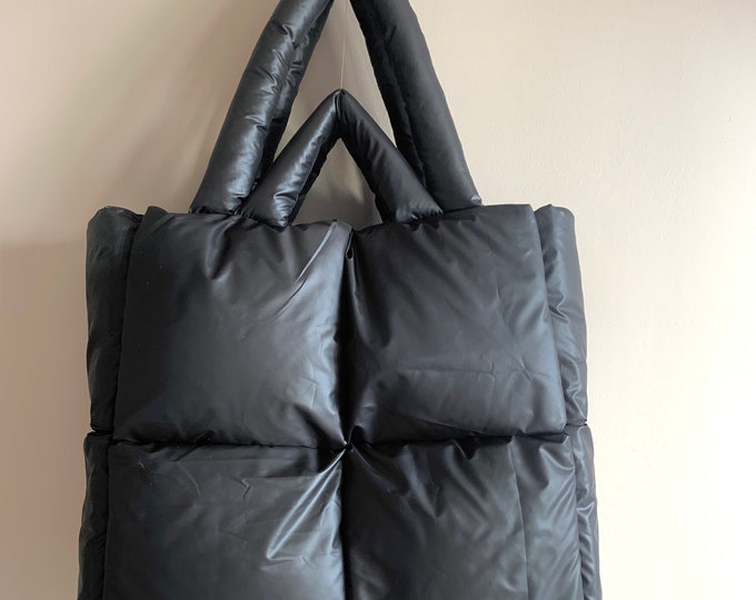 Padded Super Puffer Oversize Tote Shopper Bag Shoulder Bag - Etsy