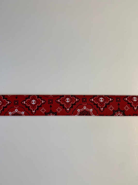 Slide on Trach Tie Covers Red Bandana - Etsy
