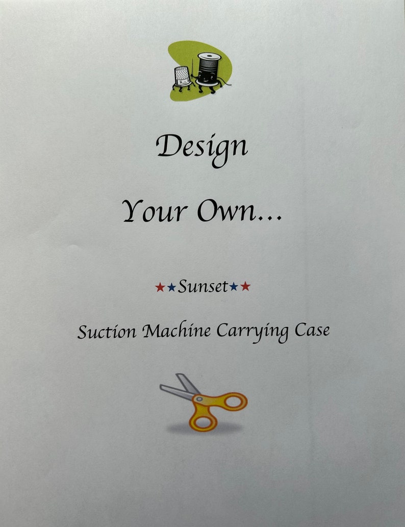 Design Your Own.....sunset Suction Machine Carrying Case - Etsy