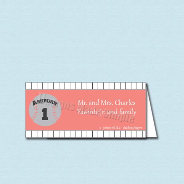 Baseball Place Card - Etsy
