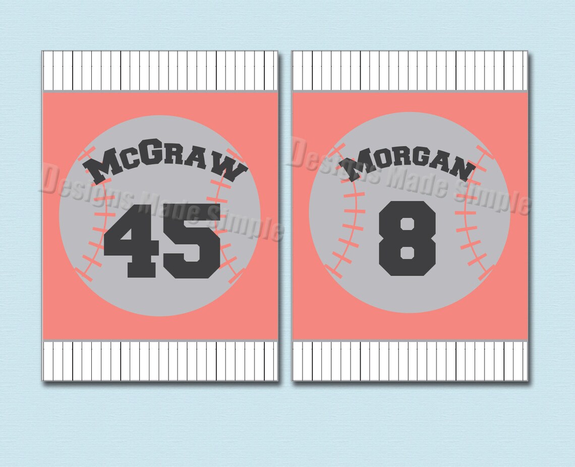Baseball Themed Wedding/event Table Numbers Printables | Etsy