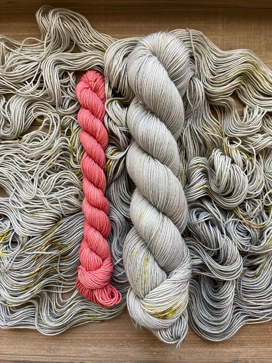 Hand Dyed Yarn Sock Set Fall Aesthetic Full Skein 100 G Mini Skein 20 G ...