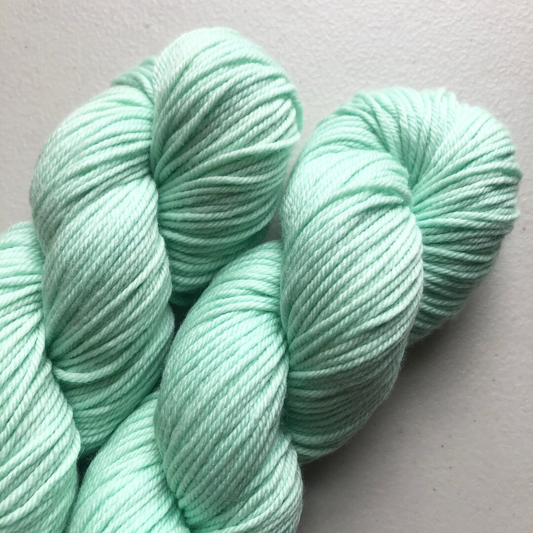 Hand Dyed Yarn | Green Subway Tile | Aran Weight | 170 Yds | Approx 100 ...