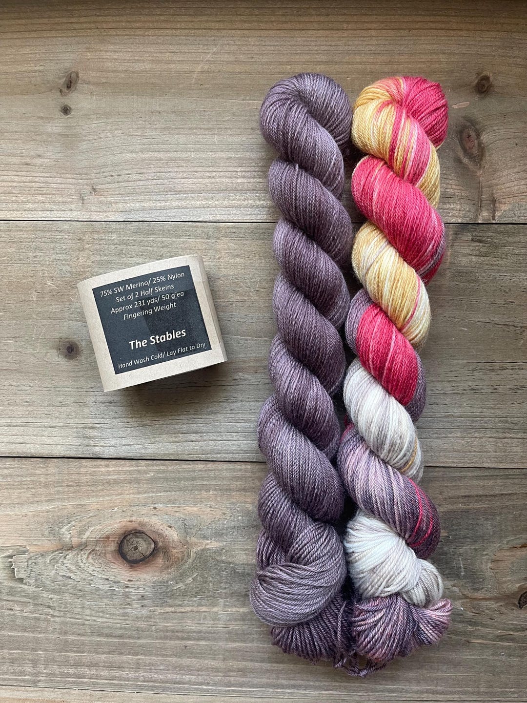 HALF Share a Pair the Stables Fingering Weight Hand Dyed Yarn 2 Half ...