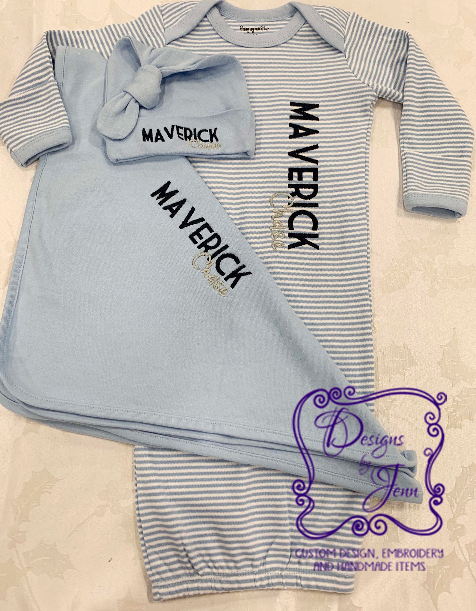Baby Gown Set, Newborn Gown Set, Infant Gown Set, Baby Gown, Baby ...